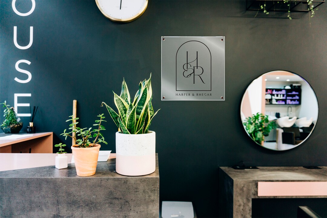 Custom Square Acrylic Business Logo Sign Custom Logo Sign for Business ...