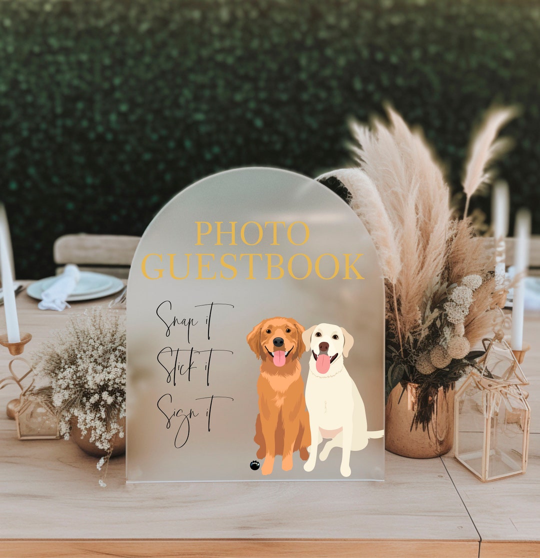 Arch Guest Book Table Sign Acrylic Wedding Sign Calligraphy Clear ...