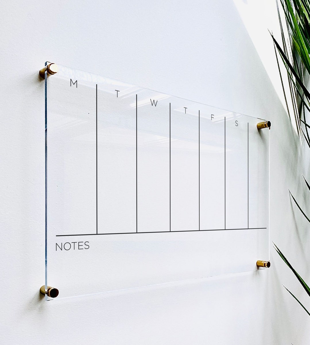 Acrylic Weekly Calendar for Wall || Custom Dry Erase Family Planner ...