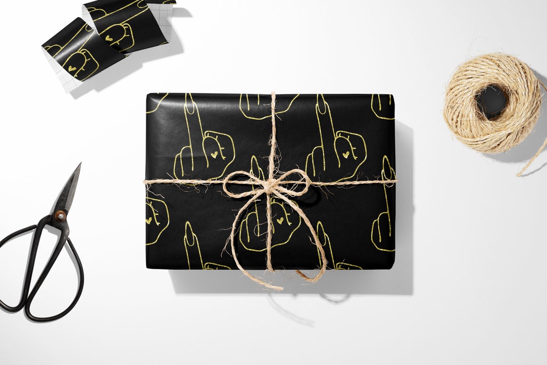 Middle Finger Wrapping Paper Feminist Pro-choice Wrapping Paper Unique ...
