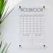Personalized Acrylic Calendar for Wall 7 Week Design Ll Dry - Etsy