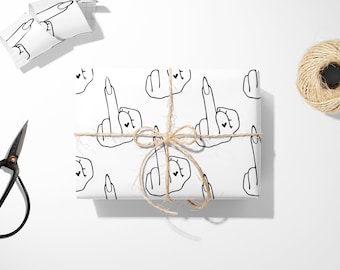 Middle Finger Wrapping Paper - Etsy