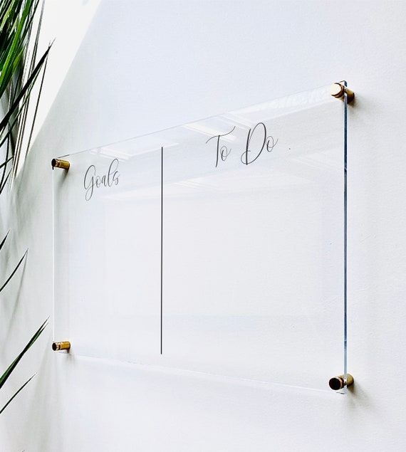 Acrylic Goals & to Do List Board for Wall Family Command | Etsy Canada