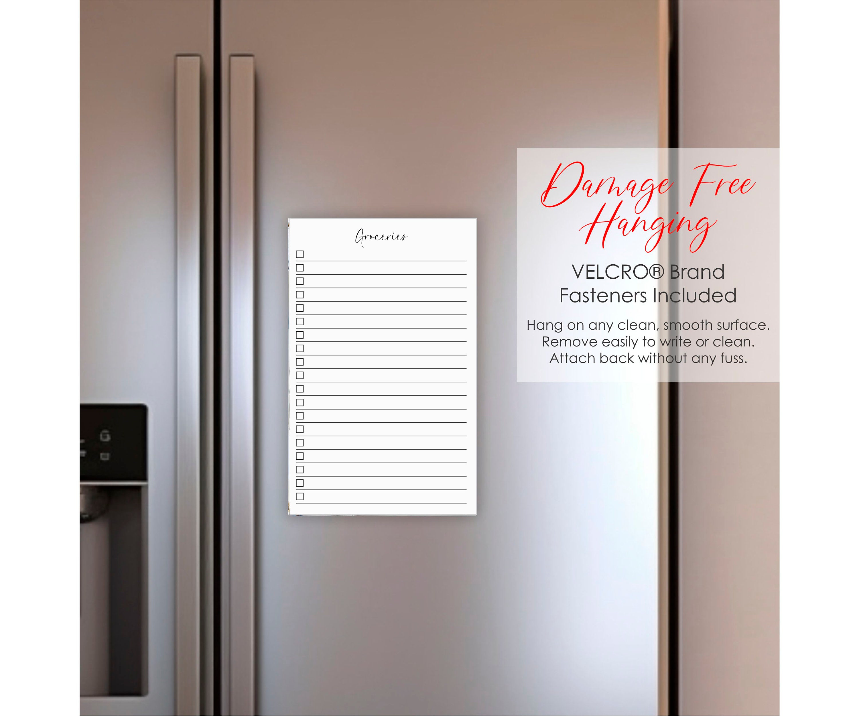 Acrylic Grocery List Board for Wall / Fridge | Notes, Memo Board Dry ...