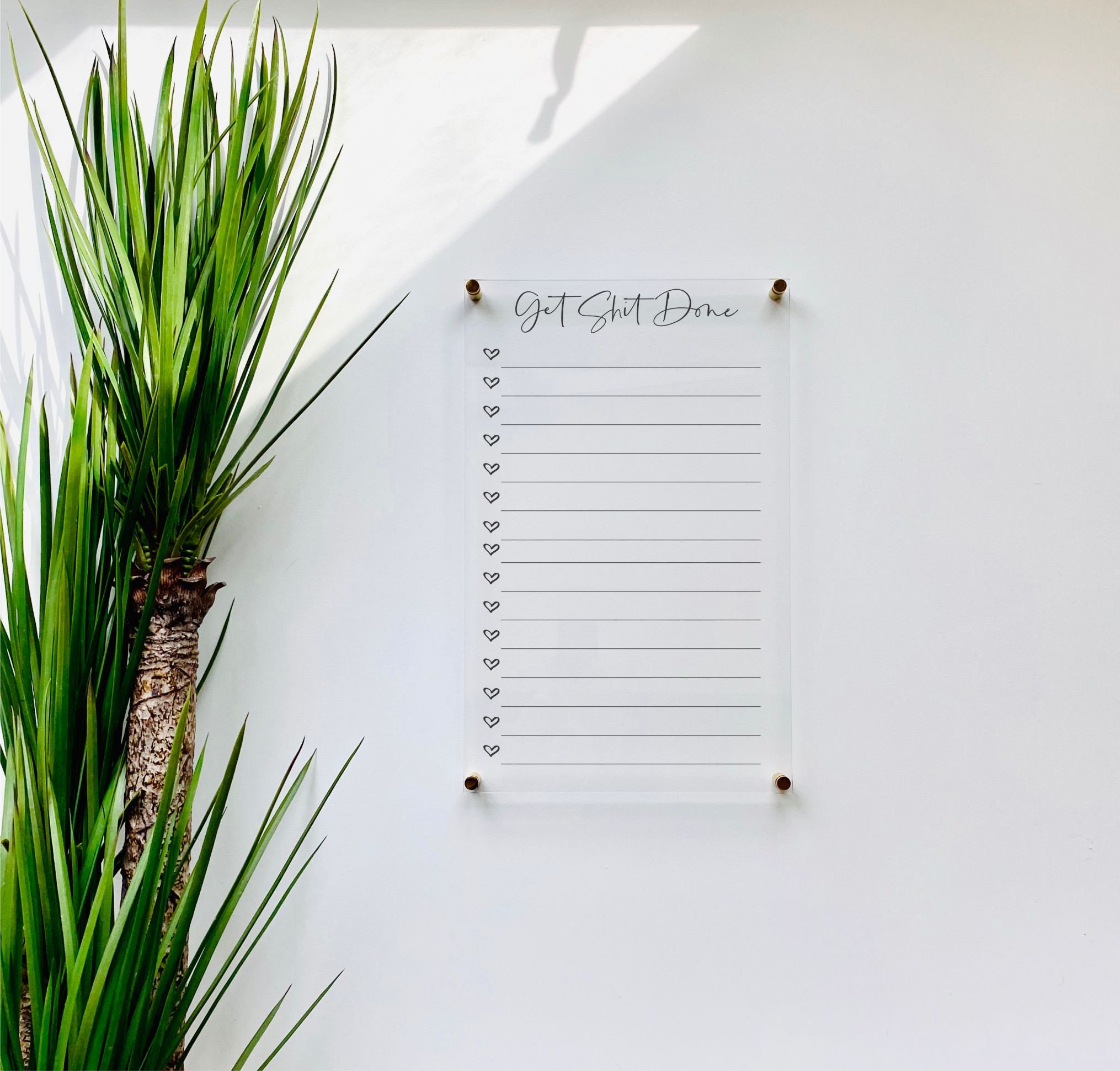 Acrylic to Do List for Wall || Dry Erase Board Clear Acrylic Calendar ...