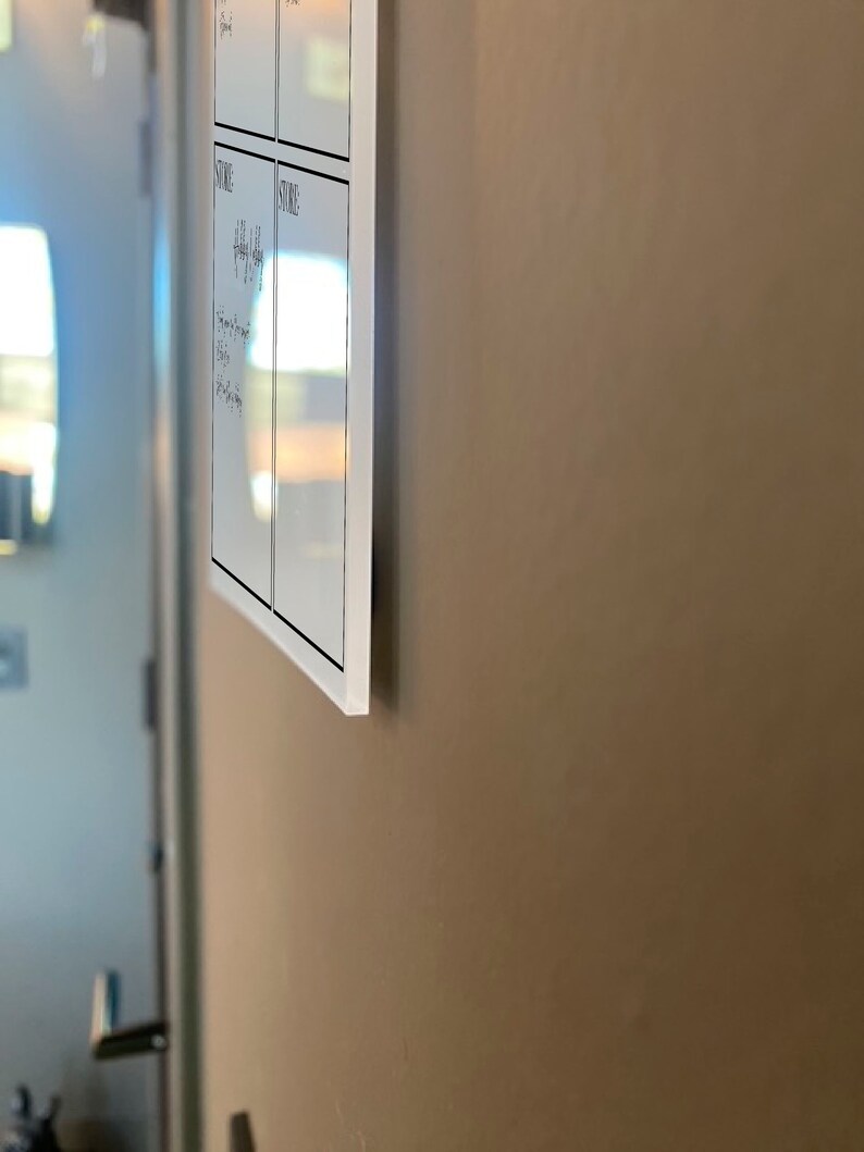 Acrylic Family Menu Board, Sticks to Any Clean, Smooth Surface! | Dry ...