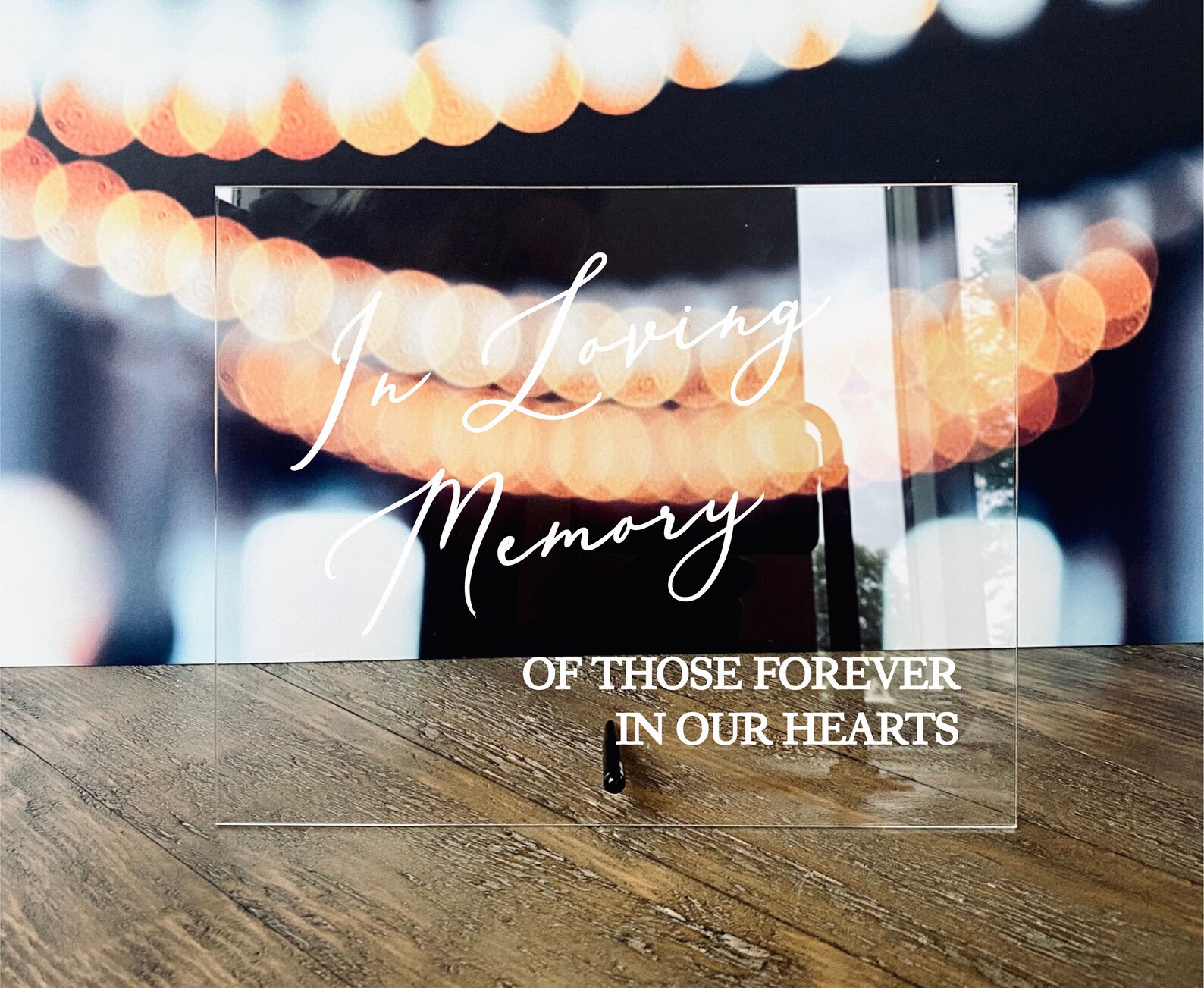 In Loving Memory, Memorial Table Sign Clear Acrylic Wedding Sign Cards ...
