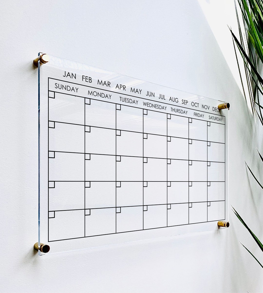 Personalized Acrylic Calendar for Wall Ll Dry Erase Board Lucite Clear ...