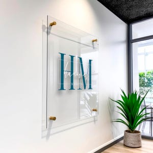 Custom Square Acrylic Business Logo Sign || Custom Logo Sign for ...