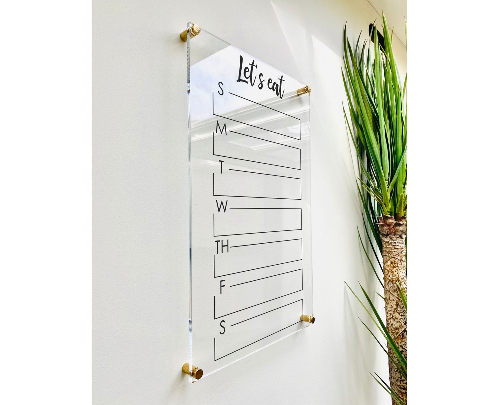Acrylic Menu Board for Wall Family Command Center Dry Erase - Etsy