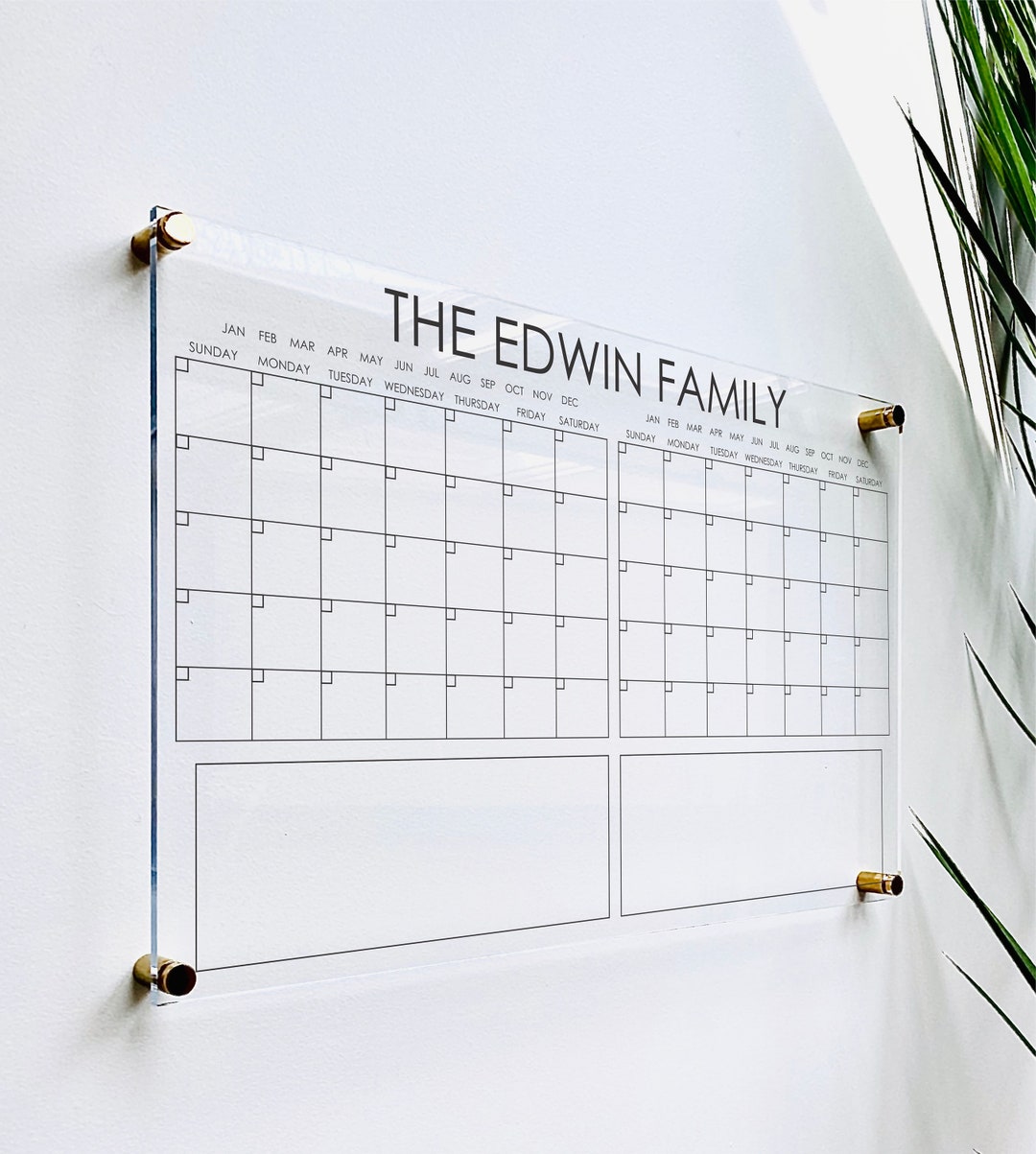 Personalized Acrylic Calendar for Wall Ll Dry Erase Board - Etsy