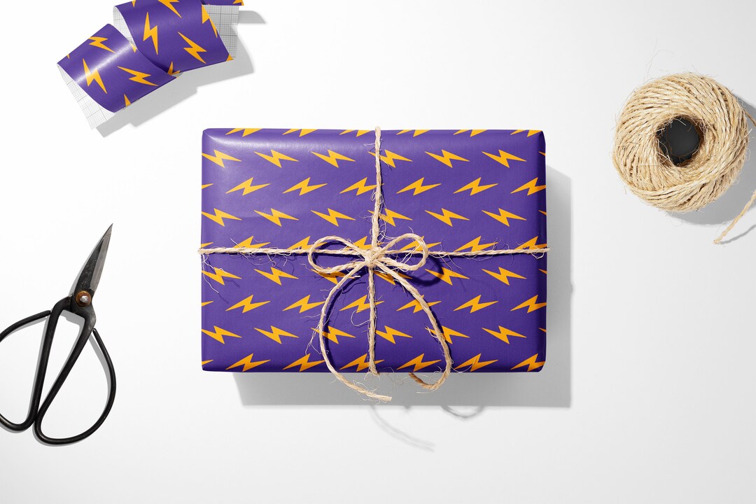Lightning Bolt Wrapping Paper Christmas Wrapping Paper Birthday Bridal ...