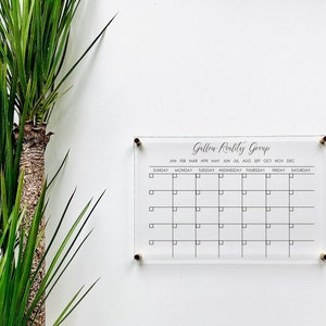 Personalized Acrylic Calendar for Wall Ll Dry Erase Board Weekly ...