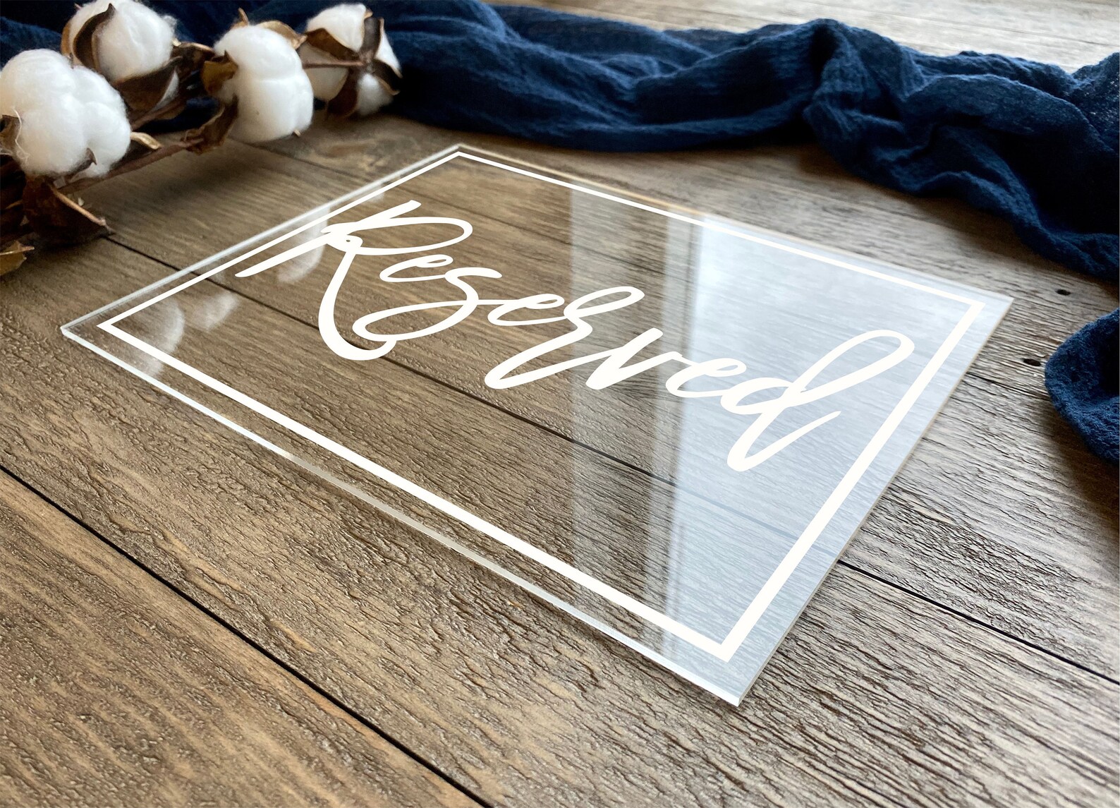 Reserved Table Sign Acrylic Wedding Sign Reserved Table | Etsy