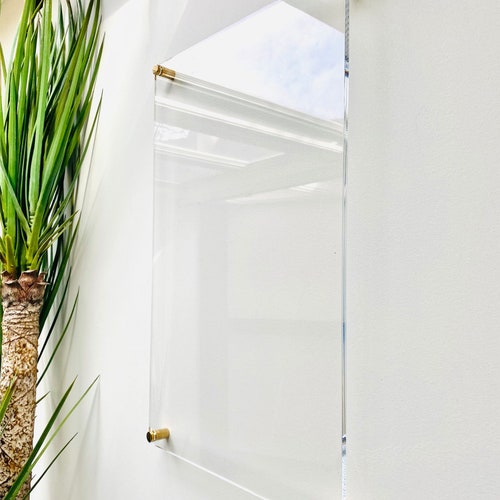 Clear Acrylic Dry Erase Board With Standoffs Blank Marker - Etsy