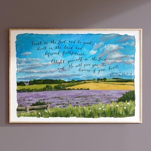 Bible Verse Artwork / Delight Yourself in the Lord / Scripture Art ...