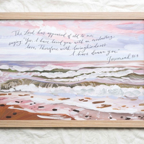 Scripture Landscape Art Print Modern Christian Art Be - Etsy