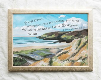 Scripture Landscape Art Print Modern Christian Art - Etsy