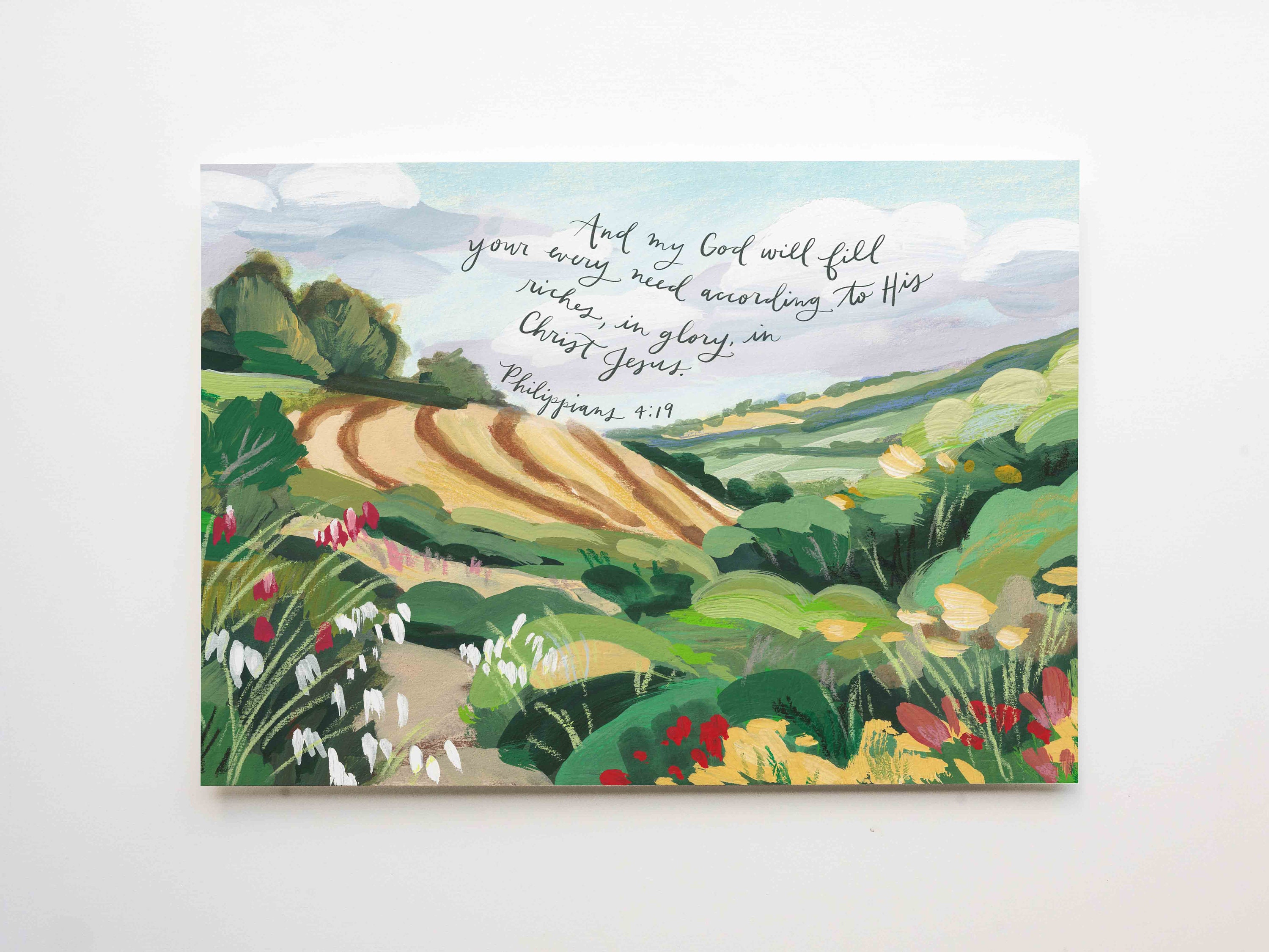 Scripture Landscape Art Print Modern Christian Art - Etsy