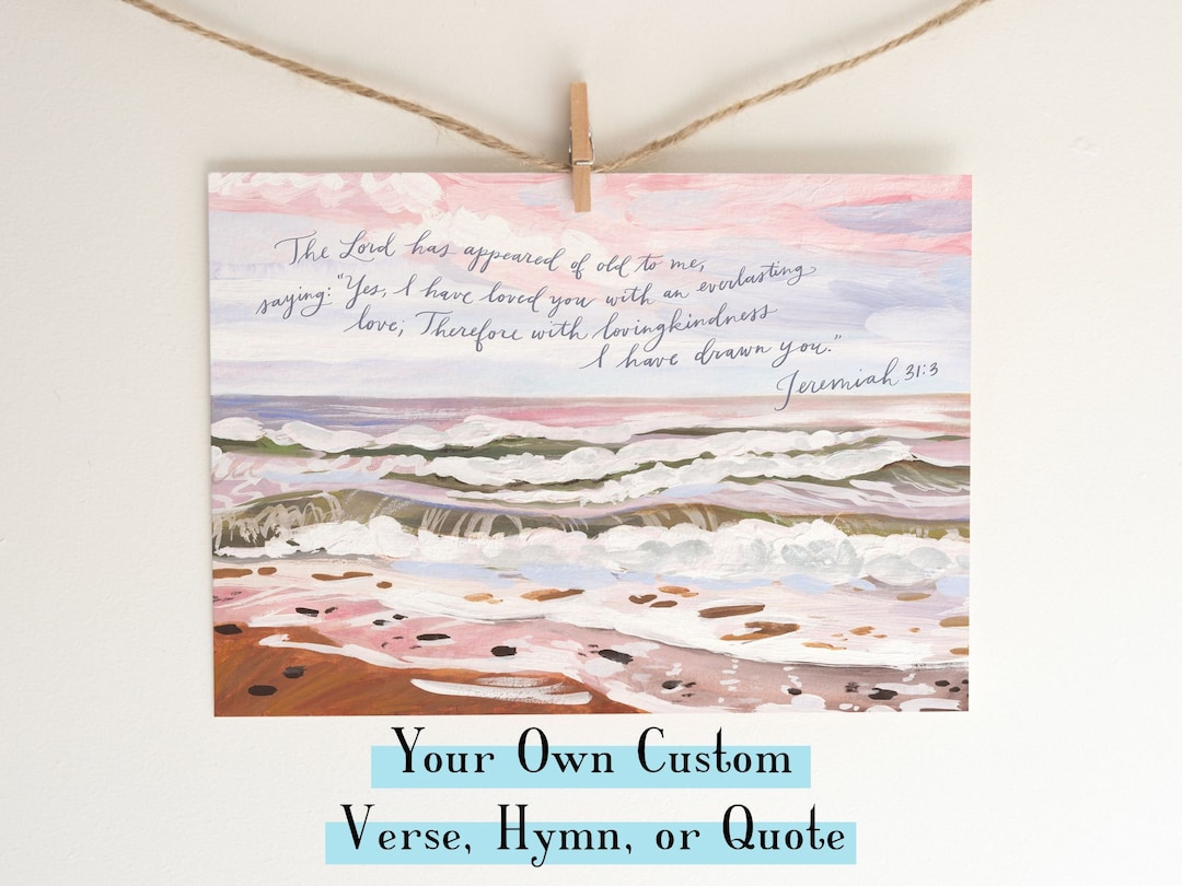 Custom Bible Verse Print, Personalized Scripture Wall Art, Custom ...