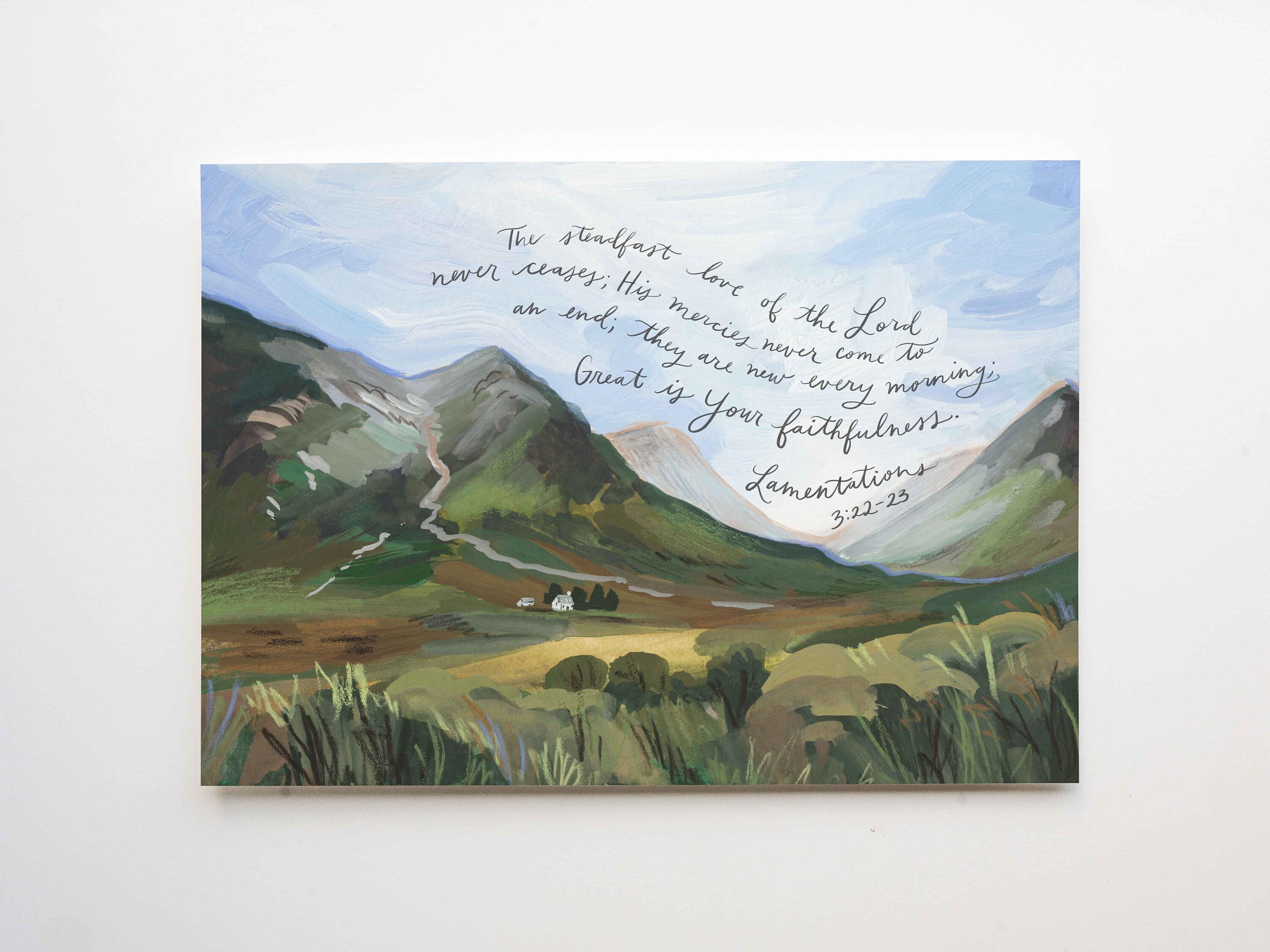 Scripture Landscape Art Print Modern Christian Art - Etsy
