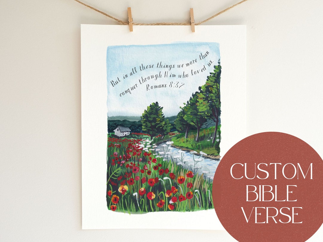 Custom Bible Verse Print Personalized Scripture Wall Art - Etsy