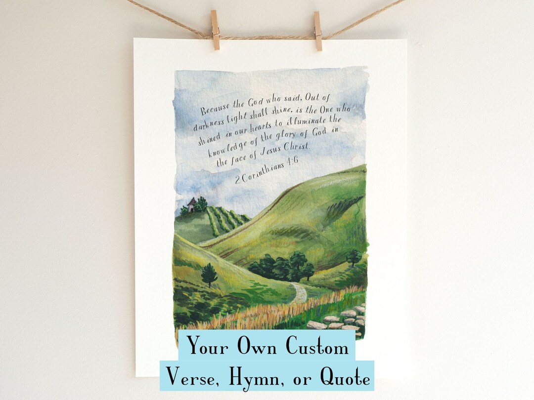 Custom Bible Verse Print, Personalized Scripture Wall Art, Custom ...