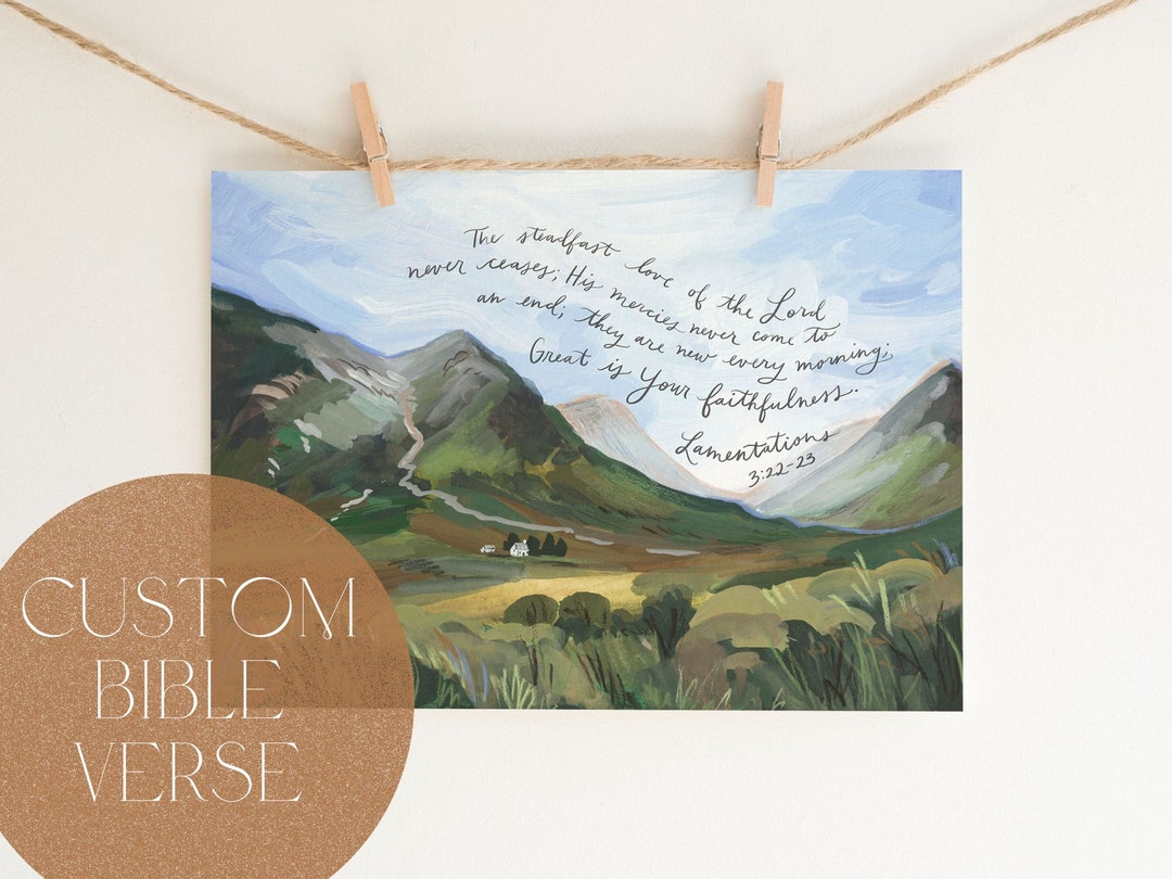 Custom Bible Verse Print Personalized Scripture Wall Art - Etsy