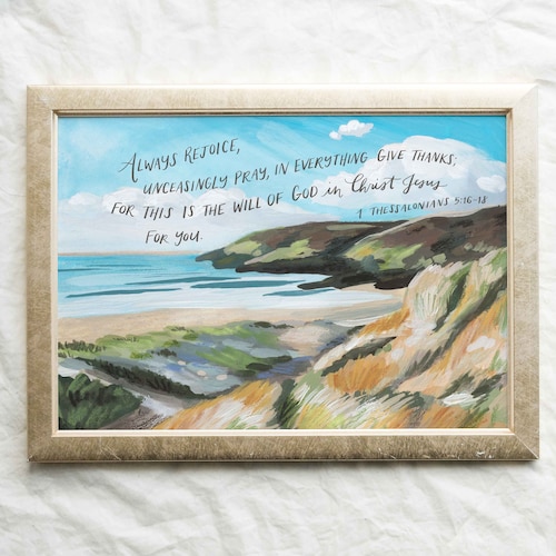 Scripture Landscape Art Print Modern Christian Art - Etsy