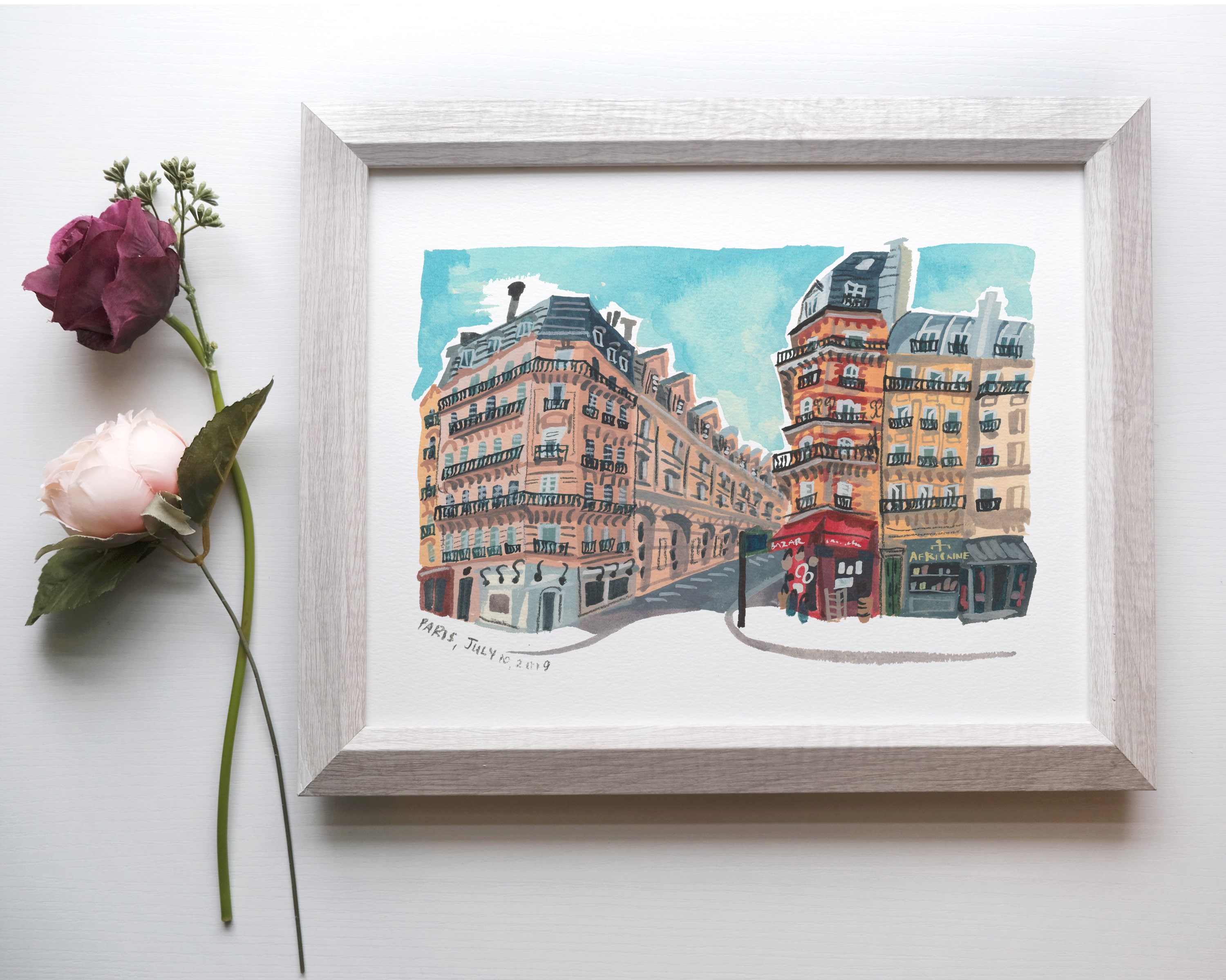 Parisian Street Print // Paris France Art // Fine Art Giclee | Etsy