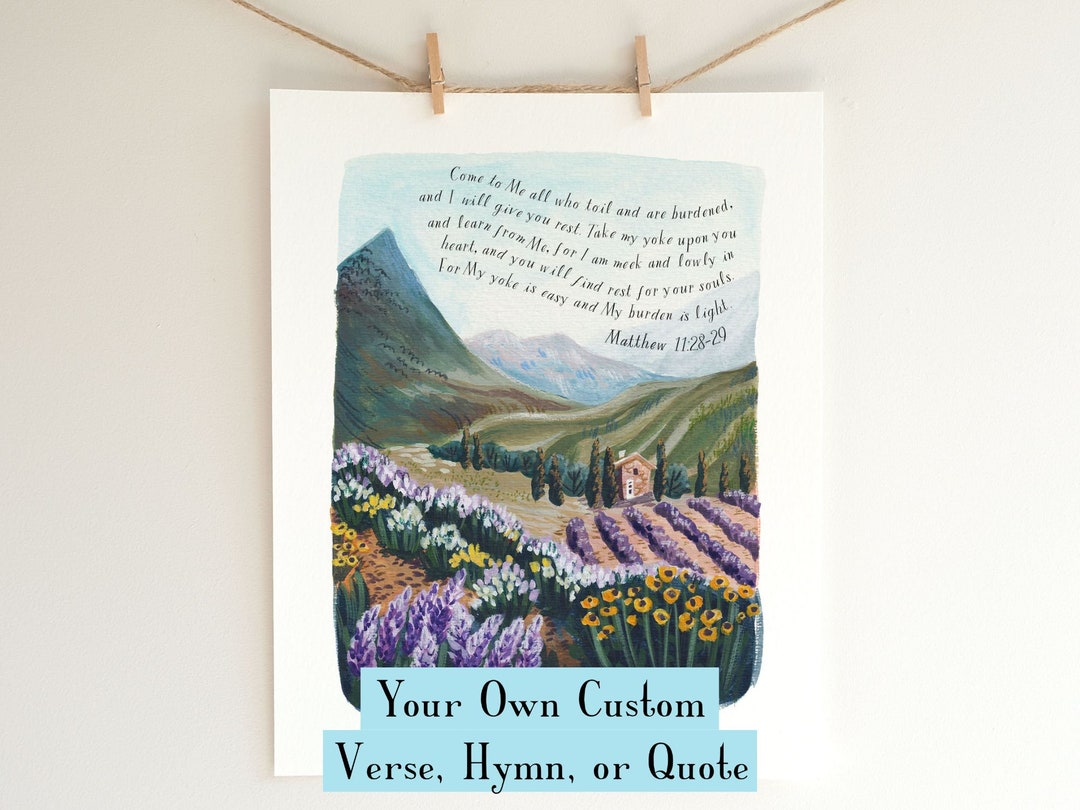 Custom Bible Verse Print, Personalized Scripture Wall Art, Custom ...