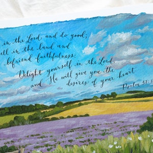 Bible Verse Artwork / Delight Yourself in the Lord / Scripture Art ...
