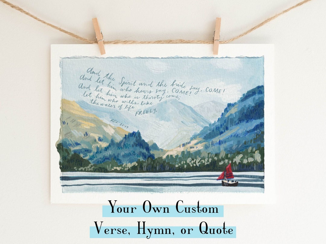 Custom Bible Verse Print, Personalized Scripture Wall Art, Custom ...