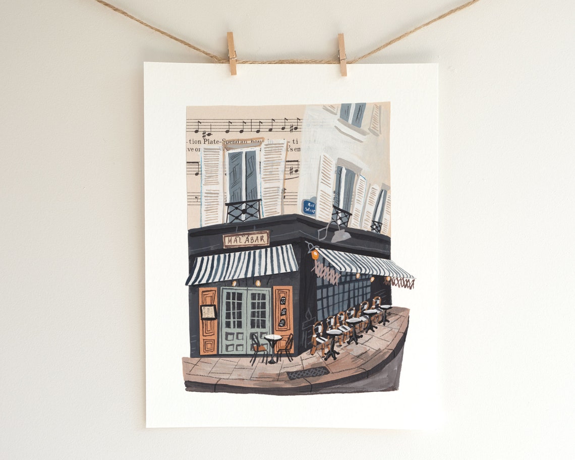 Italian Cafe Art Print / European Wall Art / Italy Travel - Etsy