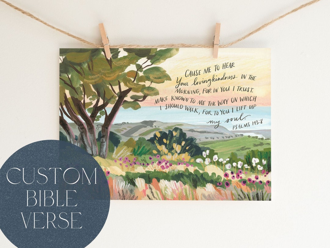Custom Bible Verse Print Personalized Scripture Wall Art - Etsy
