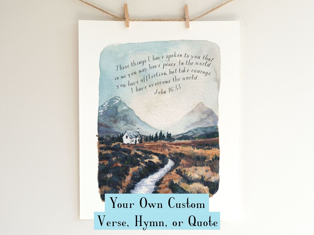 Custom Bible Verse Print, Personalized Scripture Wall Art, Custom ...