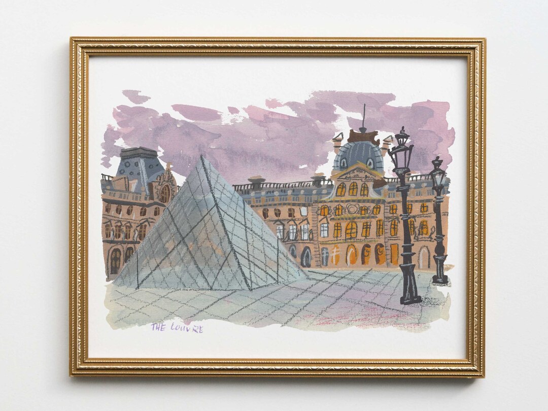 The Louvre // Paris France // Fine Art Giclee Print // Paris Art Print ...