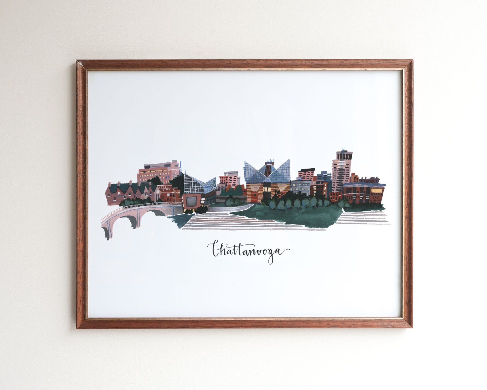 Chattanooga, Tennessee Skyline // Fine Art Giclee Print - Etsy