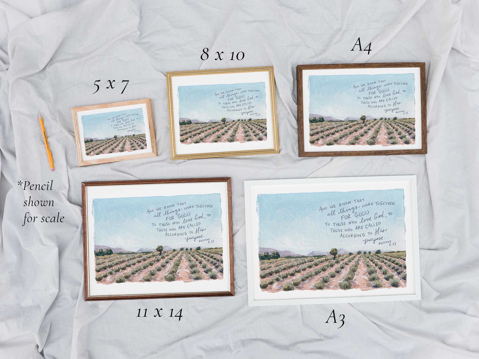 Scripture Wall Art - All Things Work Together for Good, Romans 8:28 ...