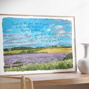 Bible Verse Artwork / Delight Yourself in the Lord / Scripture Art ...