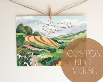 Custom Bible Verse Print Personalized Scripture Wall Art - Etsy