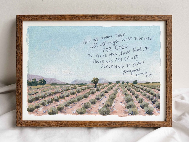 Scripture Wall Art - All Things Work Together for Good, Romans 8:28 ...