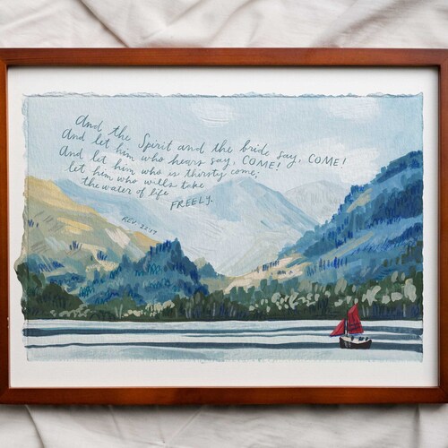 Scripture Wall Art Water of Life Revelation 22:17 /bible - Etsy