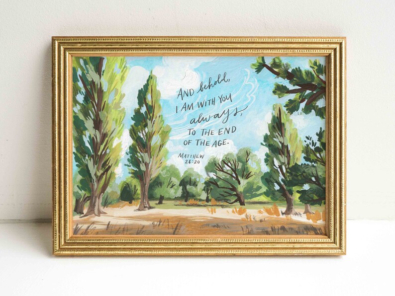 Scripture Landscape Art Print Modern Christian Art i - Etsy
