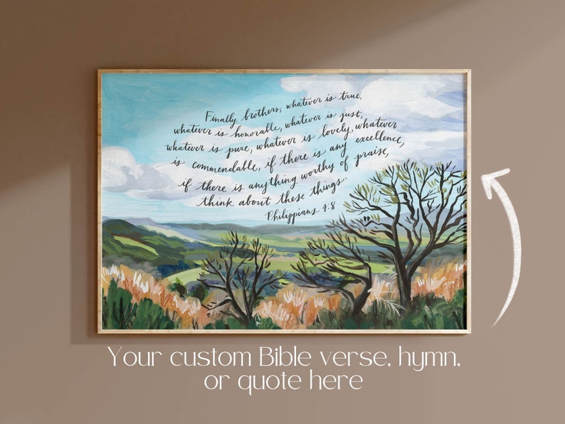 Custom Bible Verse Print Personalized Scripture Wall Art - Etsy