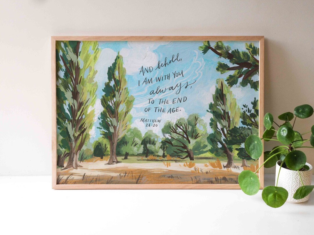 Scripture Landscape Art Print | Modern Christian Art | "i Am With You ...
