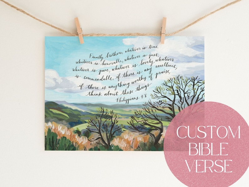 Custom Bible Verse Print Personalized Scripture Wall Art - Etsy