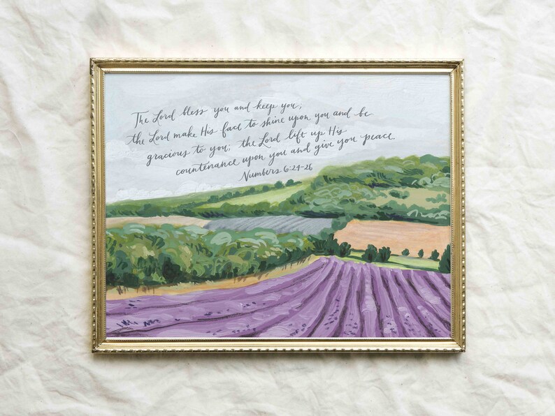 Scripture Landscape Art Print Modern Christian Art - Etsy