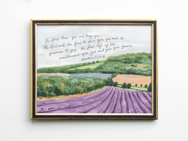 Scripture Landscape Art Print Modern Christian Art - Etsy