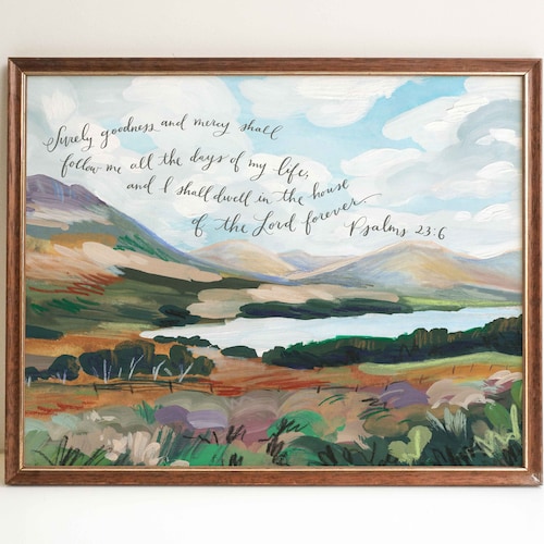 Scripture Landscape Art Print Modern Christian Art - Etsy